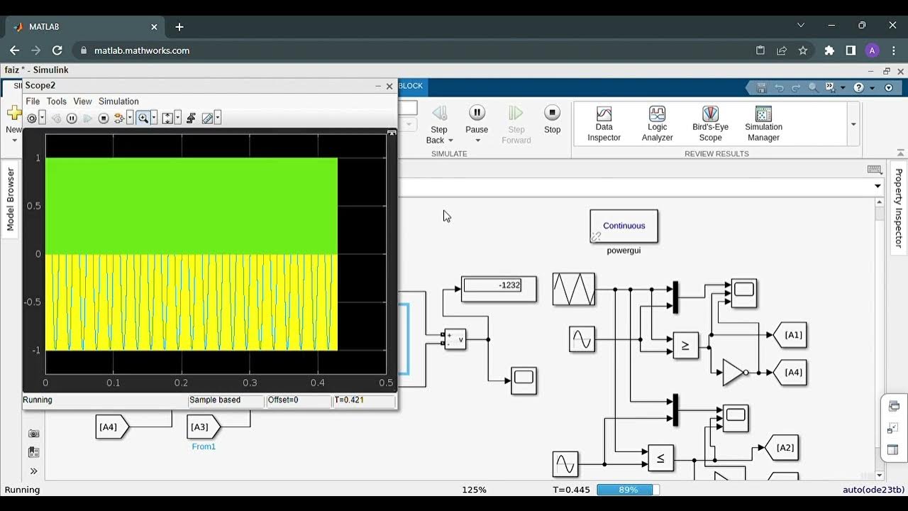 Power electronic simulation(single phase inverter-unipolar) - YouTube