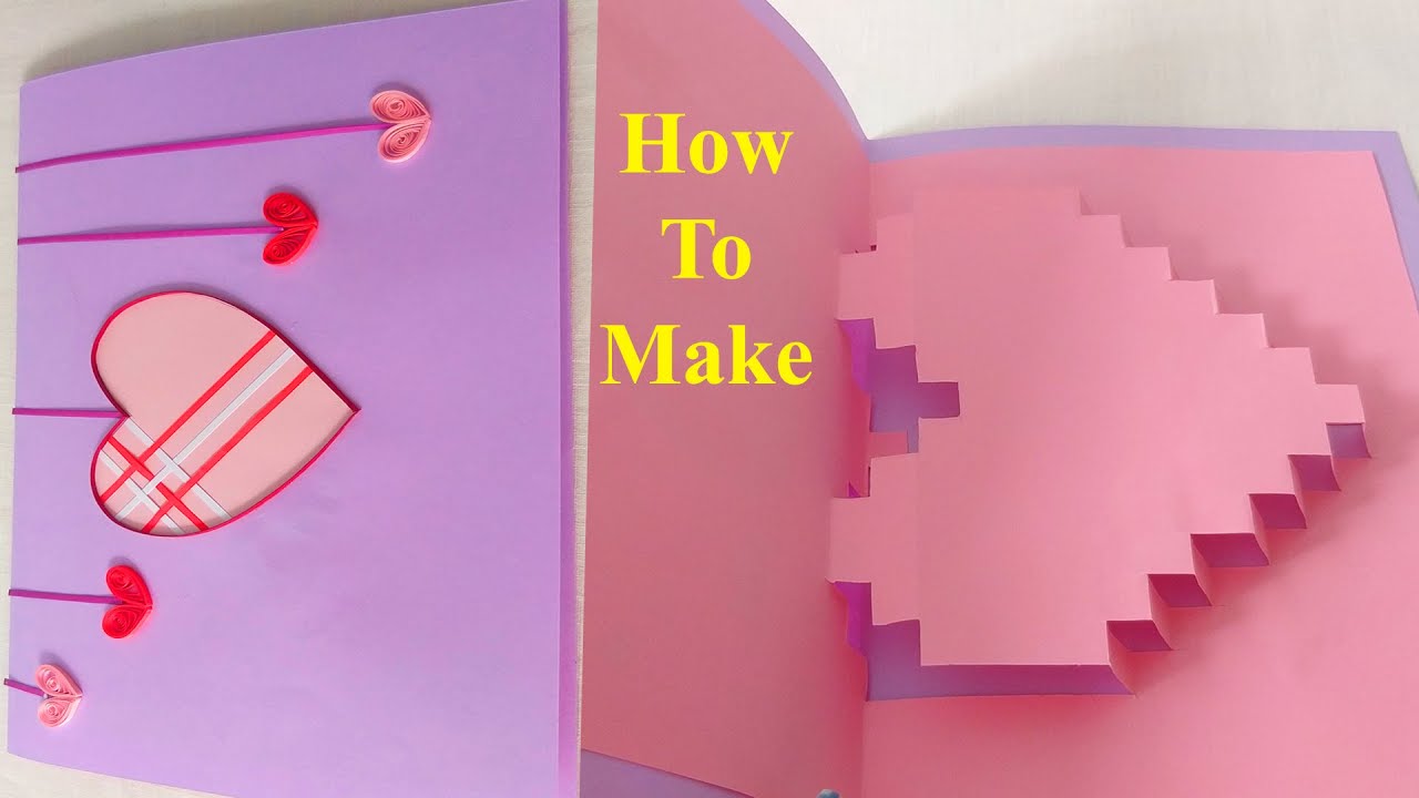 How To make paper art love pop up card Amazing DIY| Handmade Art Crafts ...