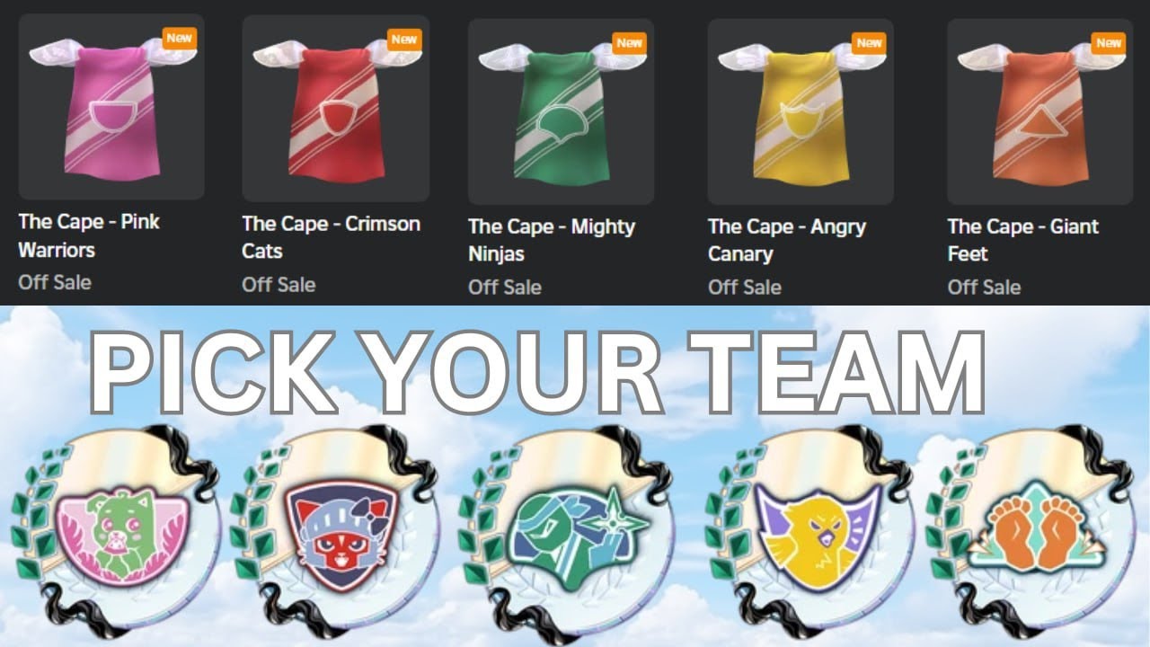 HOW TO CHOOSE YOUR TEAM & GET FREE CAPE ACCESSORY! (ROBLOX "THE GAMES ...