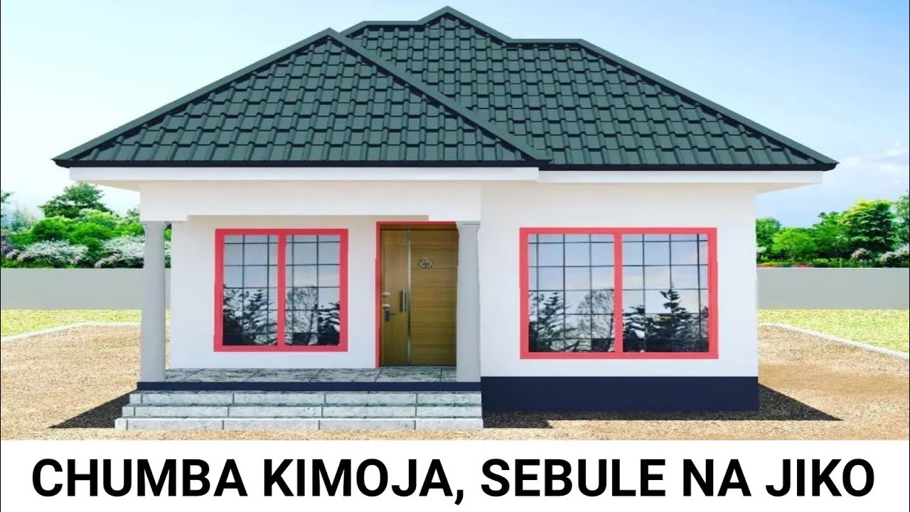 RAMANI YA NYUMBA NDOGO YA KISASA, CHUMBA KIMOJA, SEBULE NA JIKO - YouTube