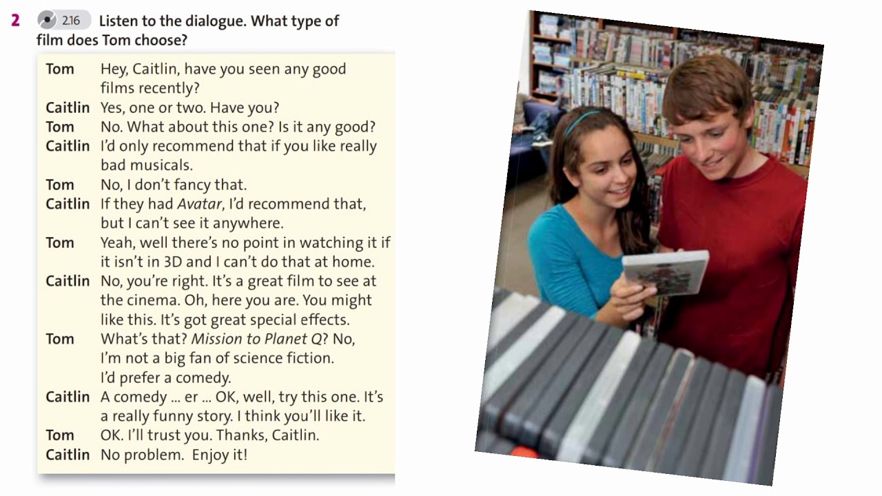 English Plus 8. Expressing preferences and recommending. Ex 2 p. 62 ...