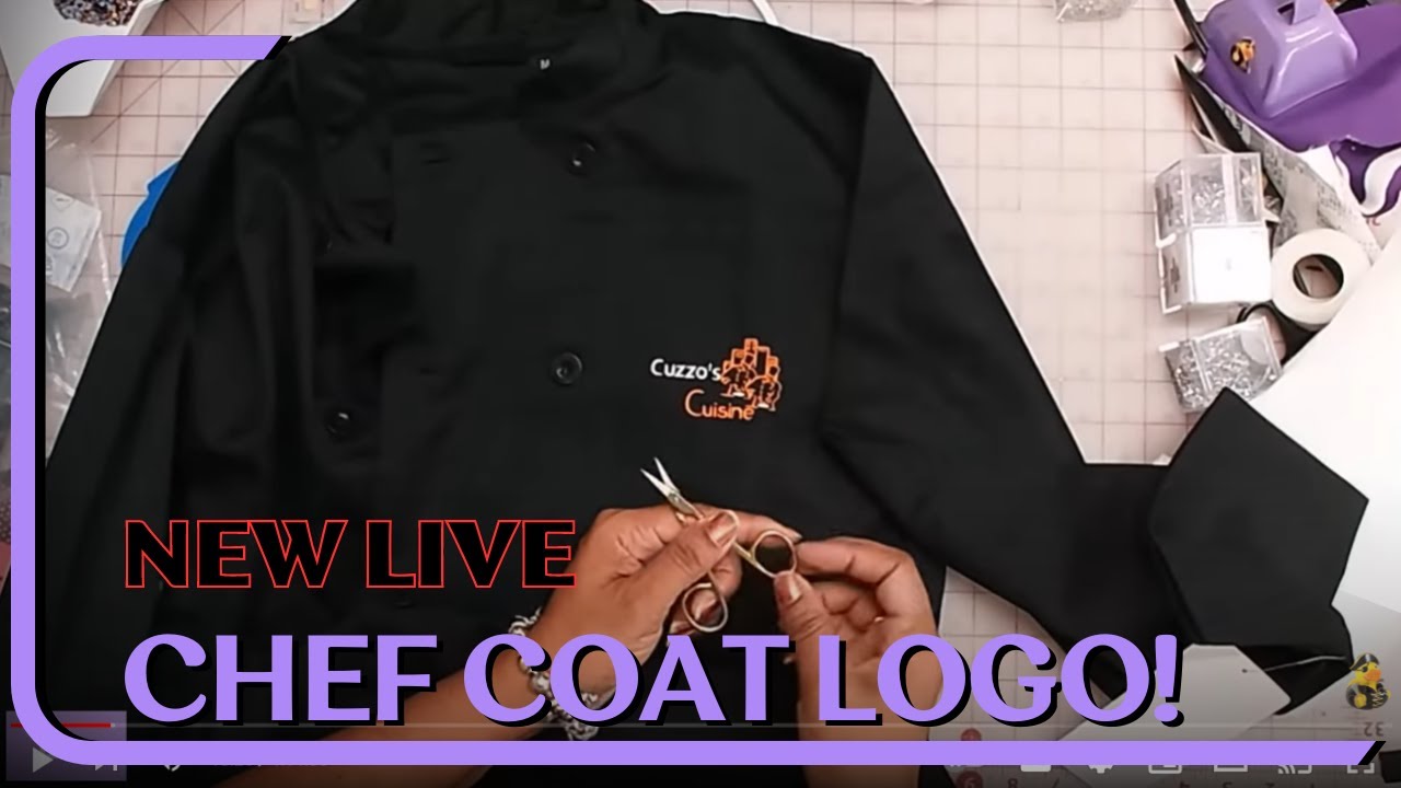 Embroidery on Chef Coats and Hoodies Work With Me - YouTube