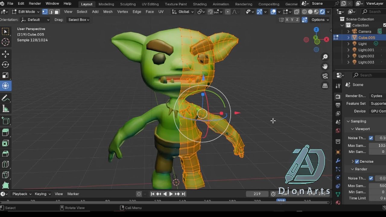 Goblin Low Poly 3D modeling and texturing using Blender 3D - YouTube