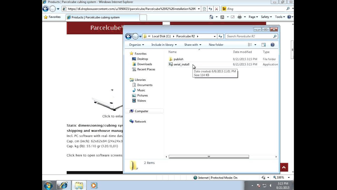 Parcelcube R2 software installation - YouTube