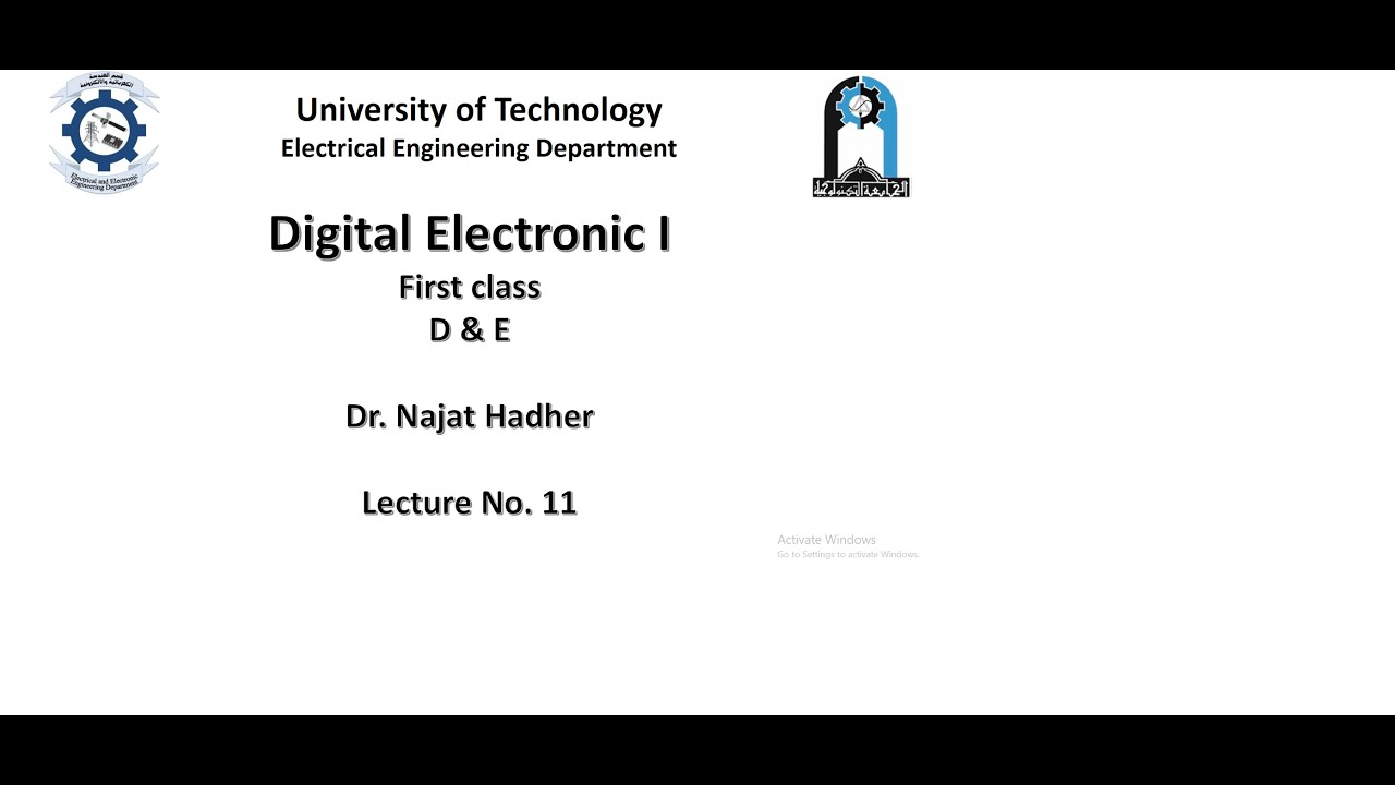 Lecture 11 \ Digital Electronic 1\ Half and Full Adder - YouTube
