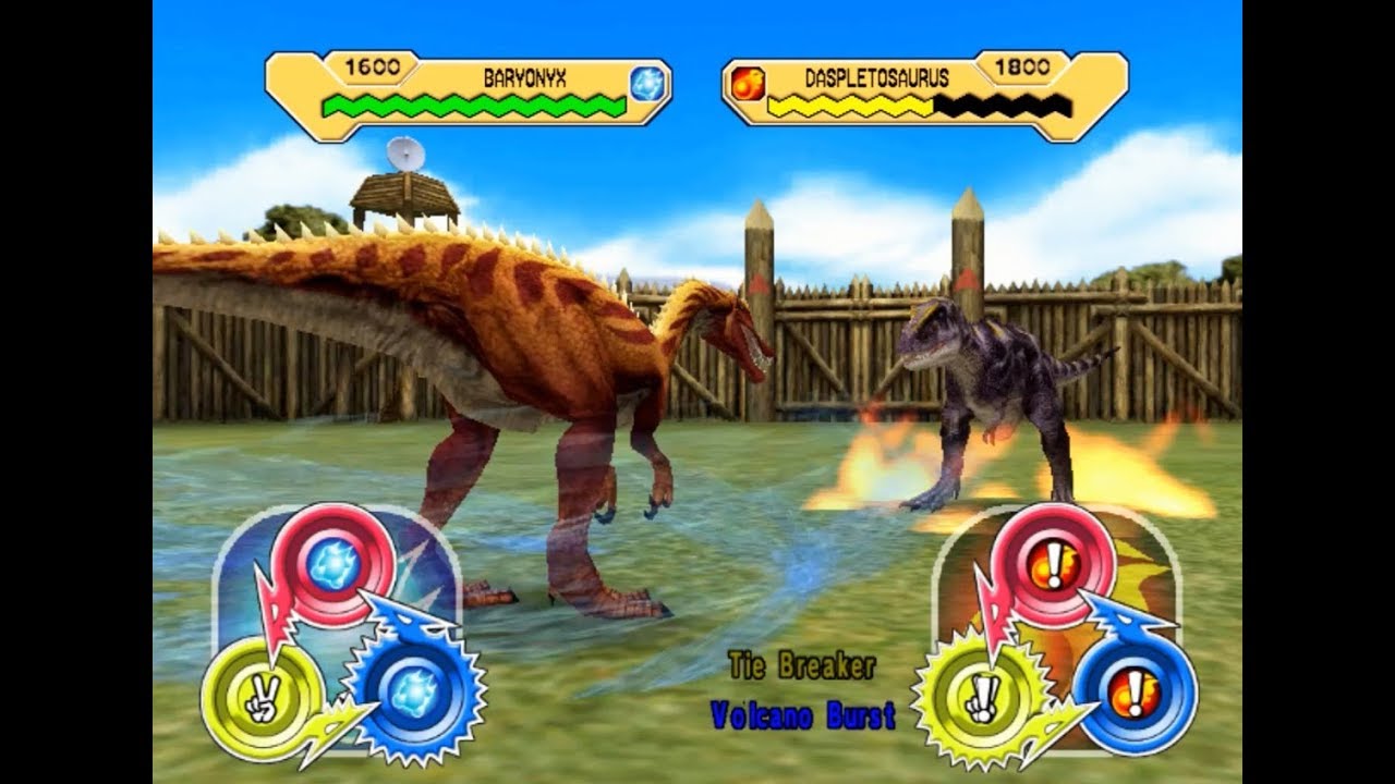 Dinosaur King Arcade Game 恐竜キング - Baryonyx X Carnotaurus VS the Alpha ...