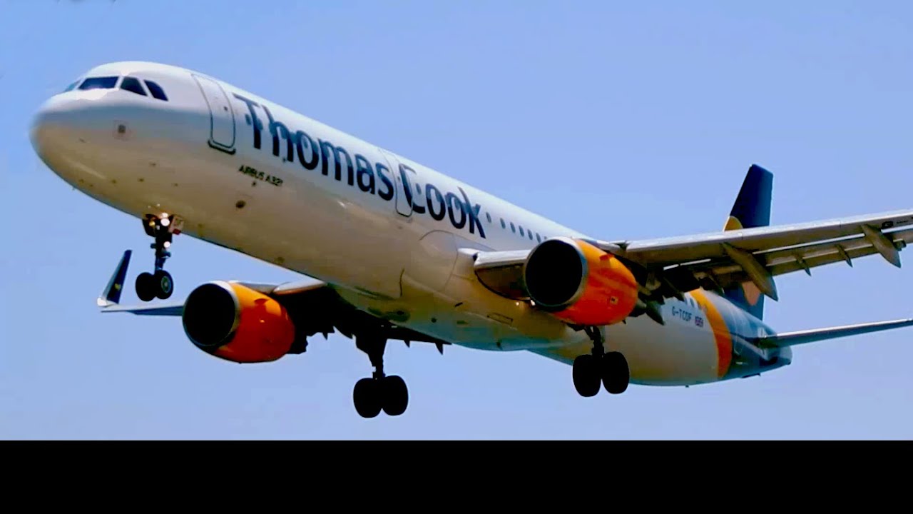 Thomas Cook NEW A321 Sharklets Landing + Thompson 757-200 Winglets ...