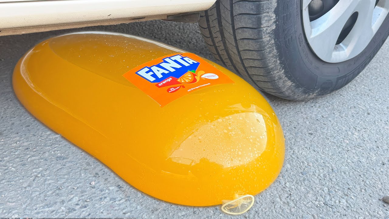 FANTA VS CAR, Coca Cola Zero, PowerAde, Fanta, Sprite, Fruko and Mentos ...