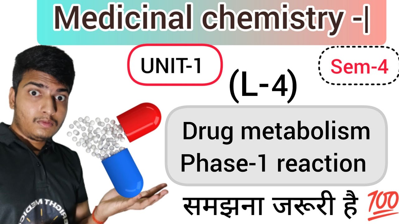 #medicinalchemistry-1 (L-4) Drug metabolism Phase-1 reaction in detail ...