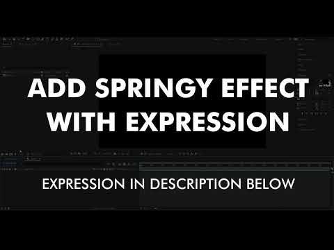 Add Springy Effect In After Effects Using Expression | Simple AE Tutorial - YouTube
