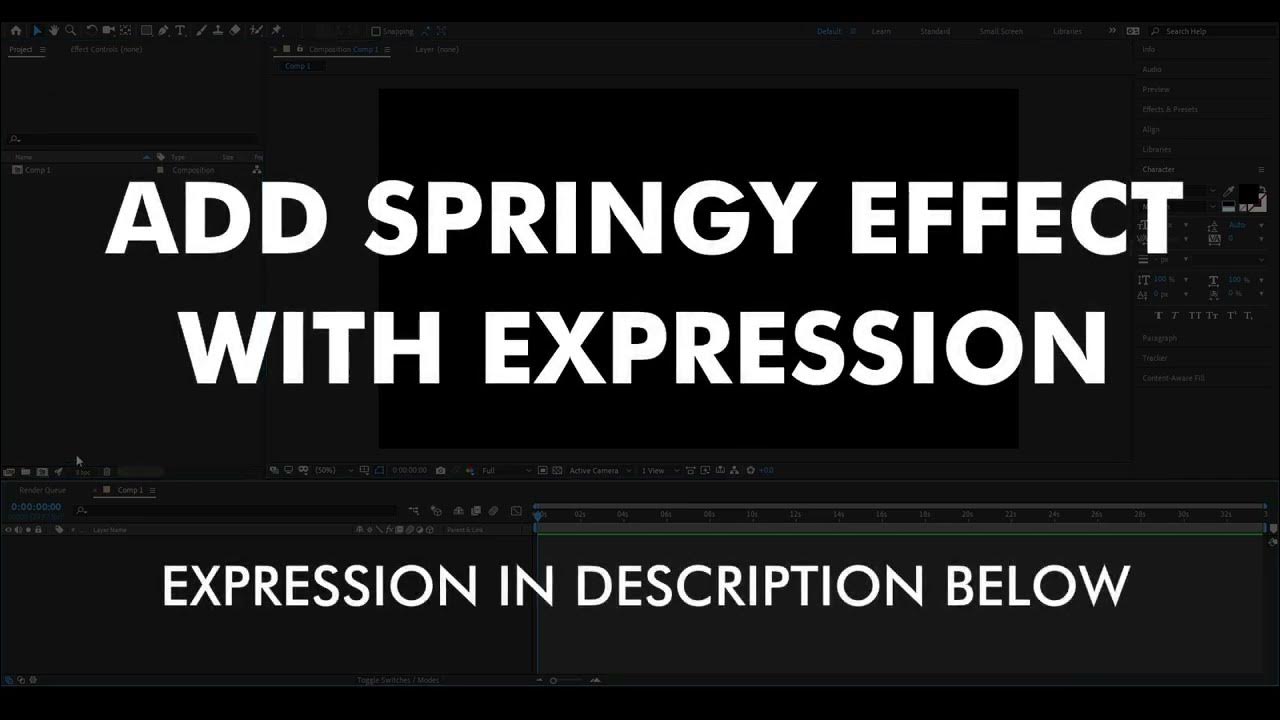 Add Springy Effect In After Effects Using Expression | Simple AE Tutorial - YouTube