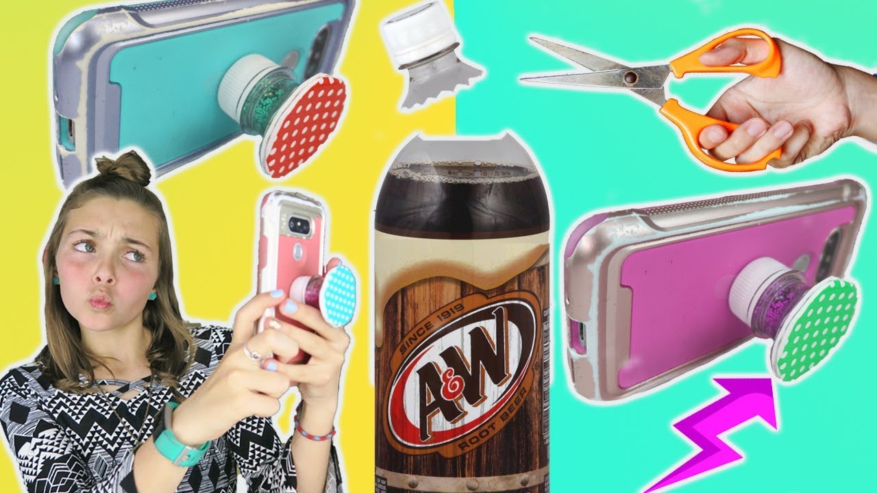 Best Easy Pop Bottle DIY POPSOCKET Crafts | Phone DIY w/ Ava | Kids ...