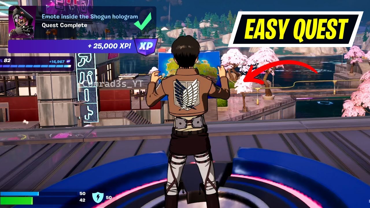 Emote inside the Shogun hologram Fortnite - YouTube