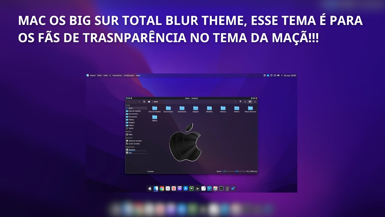 MAC OS BIG SUR + BLUR NO BIG LINUX FICOU INSANO ESSE DESKTOP!!! - YouTube