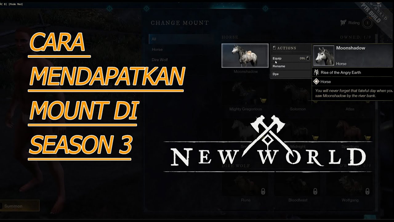 Cara Mendapatkan Mount Dan Cara Leveling Mount Di Season 3 | New World ...