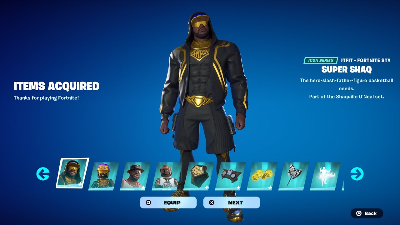New Superhero Shaq and DJ Shaq bundle! (Fortnite item shop) - YouTube
