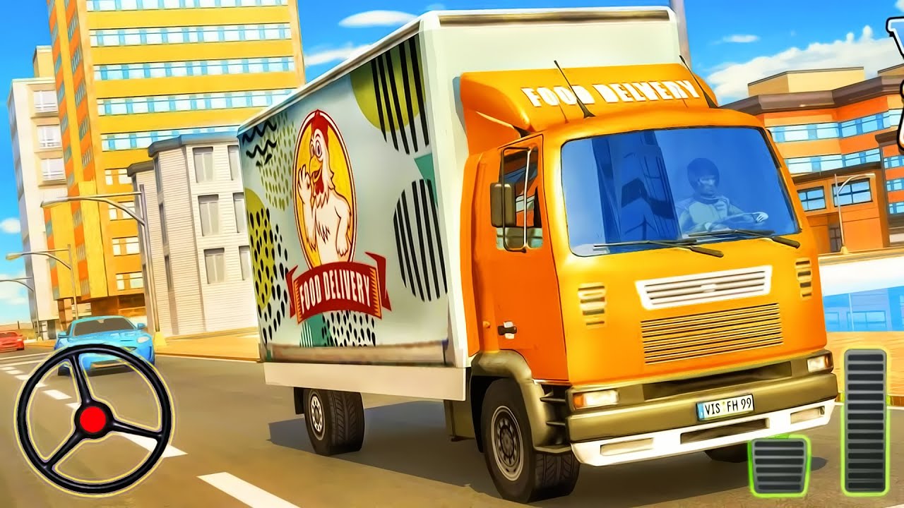 VAN Pizza Delivery Boy Game 2020 - City Food Truck Driving | Android ...