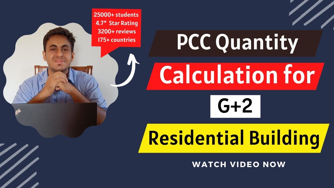 PCC Quantity calculation for G+2 Residential Building l Quantity ...