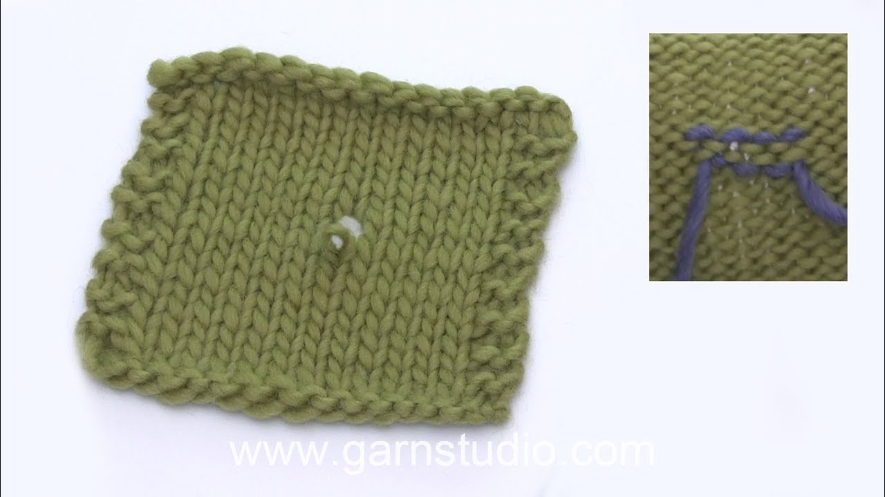 How to fix a lost knitted stitch - YouTube