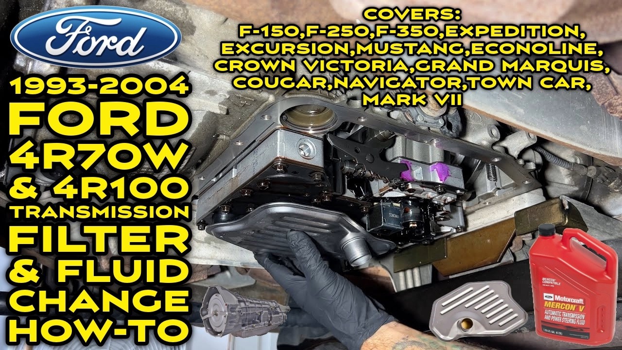 Ford 4R70W & 4R100 Transmission Filter & Fluid Replacement How-To - YouTube