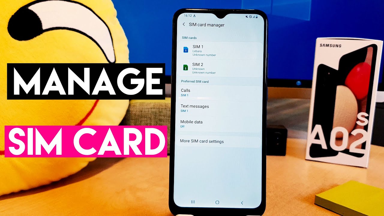 How to Manage Dual Sim Cards on Samsung Galaxy A02s - YouTube