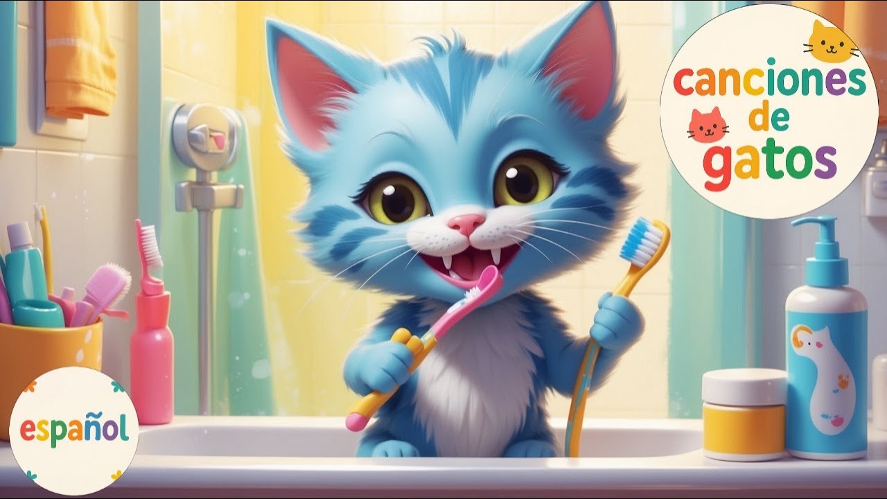 Cepíllate los dientes, gatito | Canciones Infantiles De Gatos - YouTube
