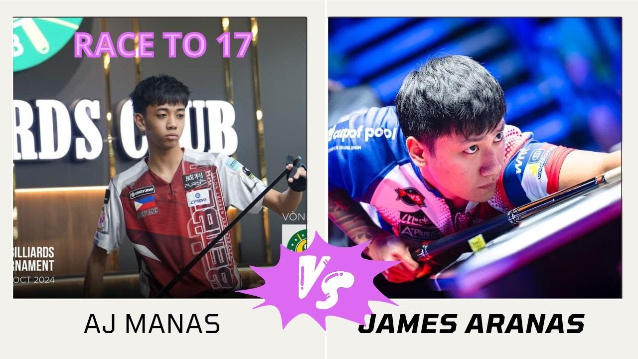 🔴LIVE | BILLARDS 10 BALL | AJ MANAS VS JAMES ARANAS RACE TO 17 - YouTube