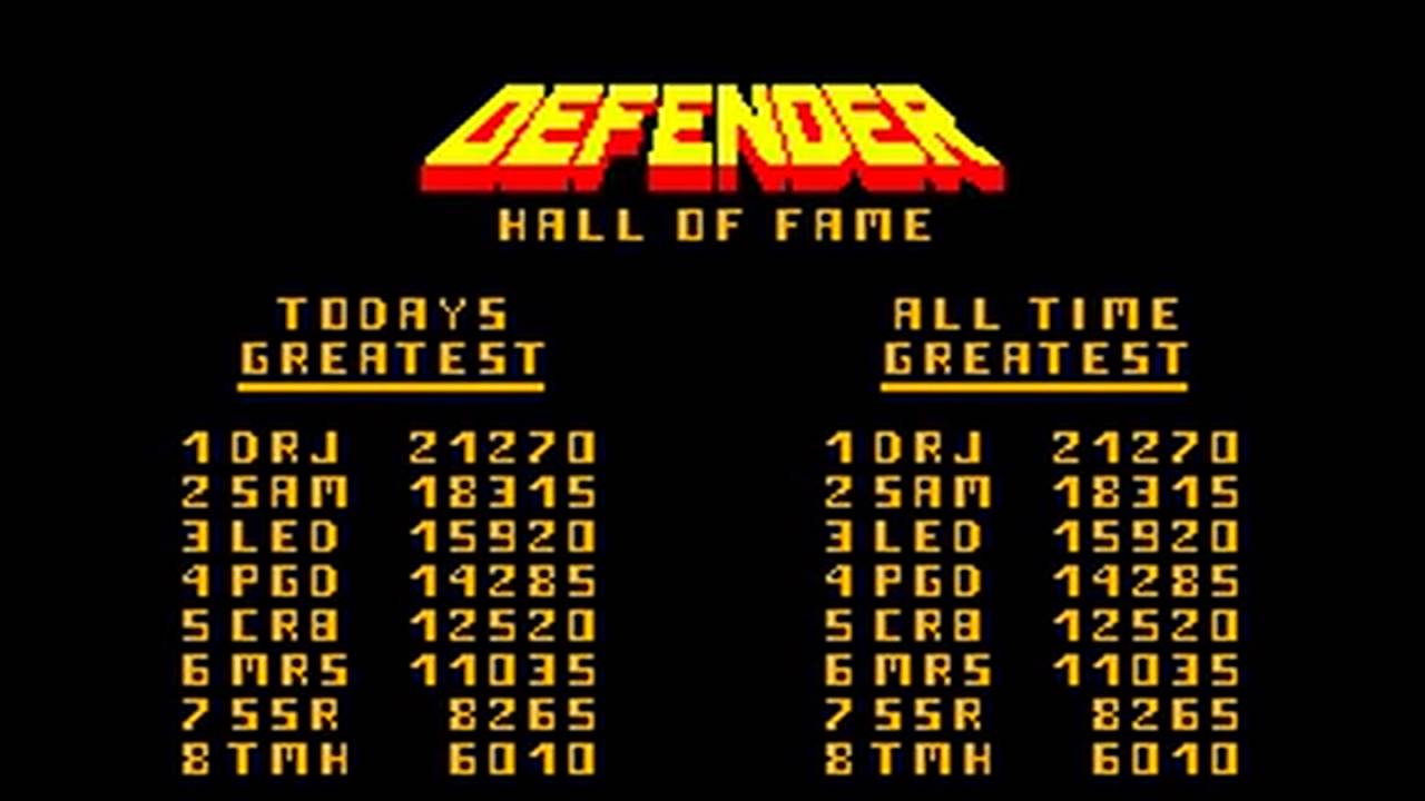 Defender (Williams 1980) Attract Mode 60fps - YouTube