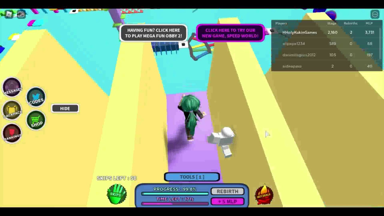 Mega Fun Obby Stage 2160 IS HARD - YouTube