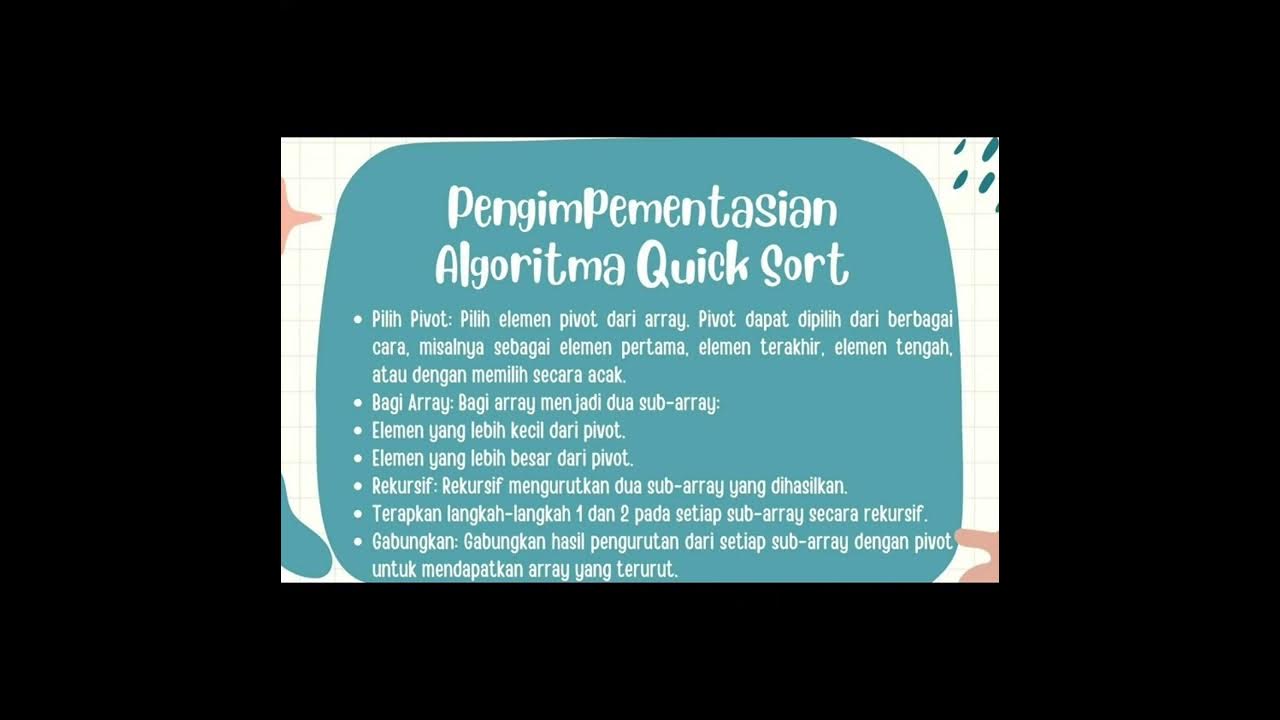 Implementasi Algoritma Quick Short untuk pengurutan data menggunakan ...