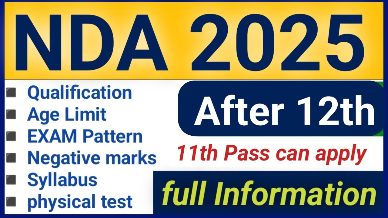nda 2025 notification full details in hindi | nda 1 2025 | nda exam kya ...