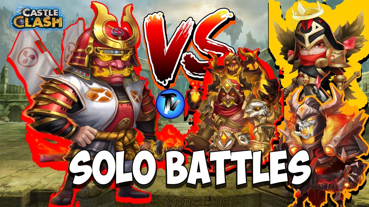 Castle Clash - Ronin VS SK, GF, Michael !!!!! | Solo Battles - YouTube