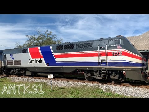 Amtrak 91 in Plant City, FL (Ft. 160)(11/1/21) - YouTube