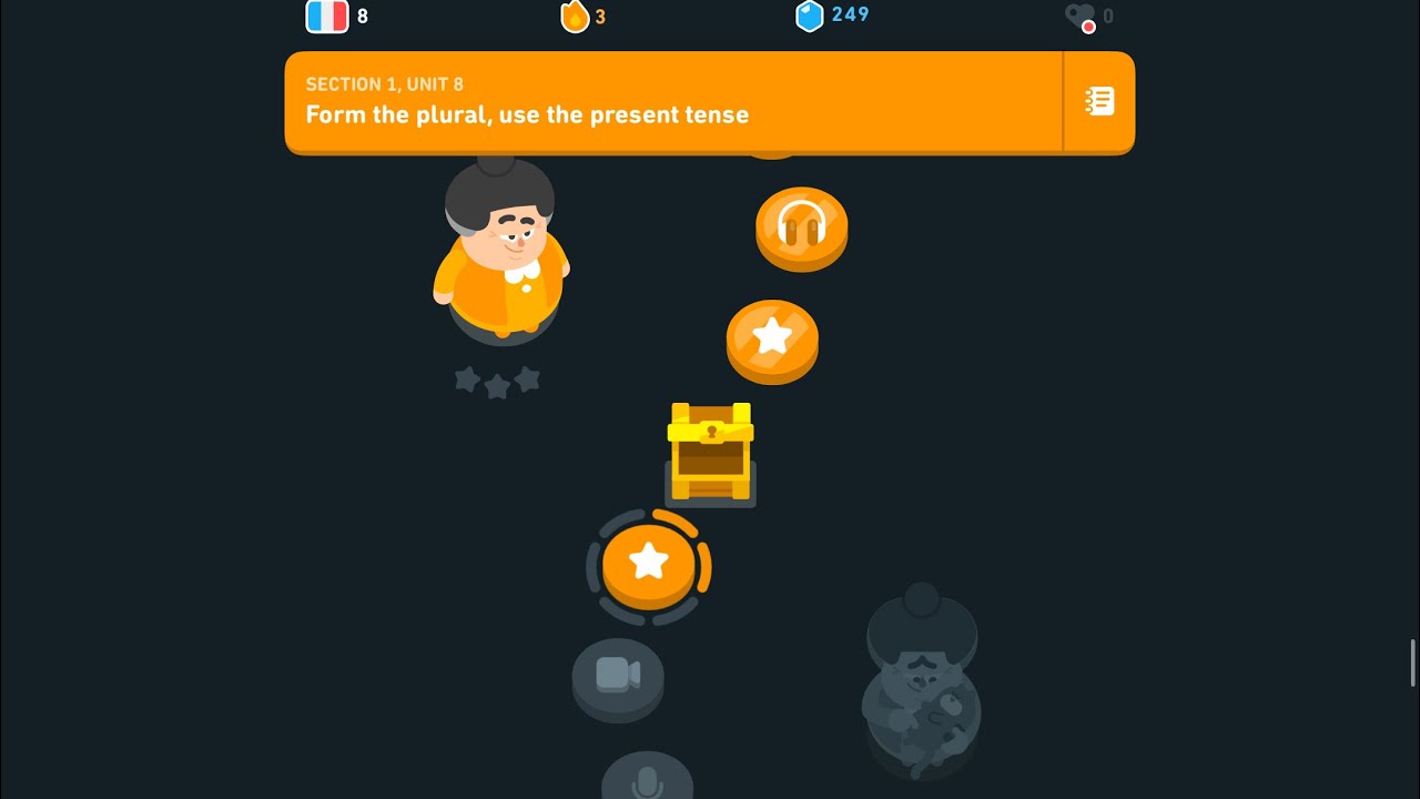 Duolingo - French - Section 1, Unit 8 - My full game with mistakes and ...