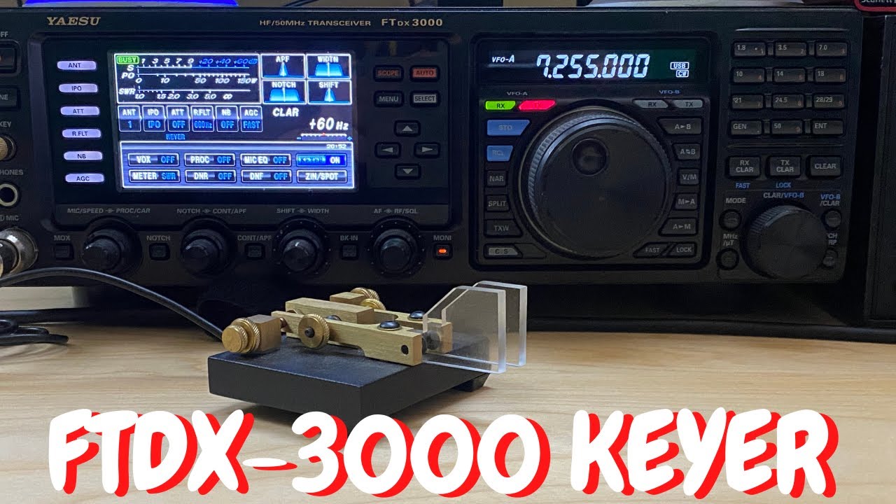 How to turn on your Iambic paddle for the FTDX-3000. - YouTube