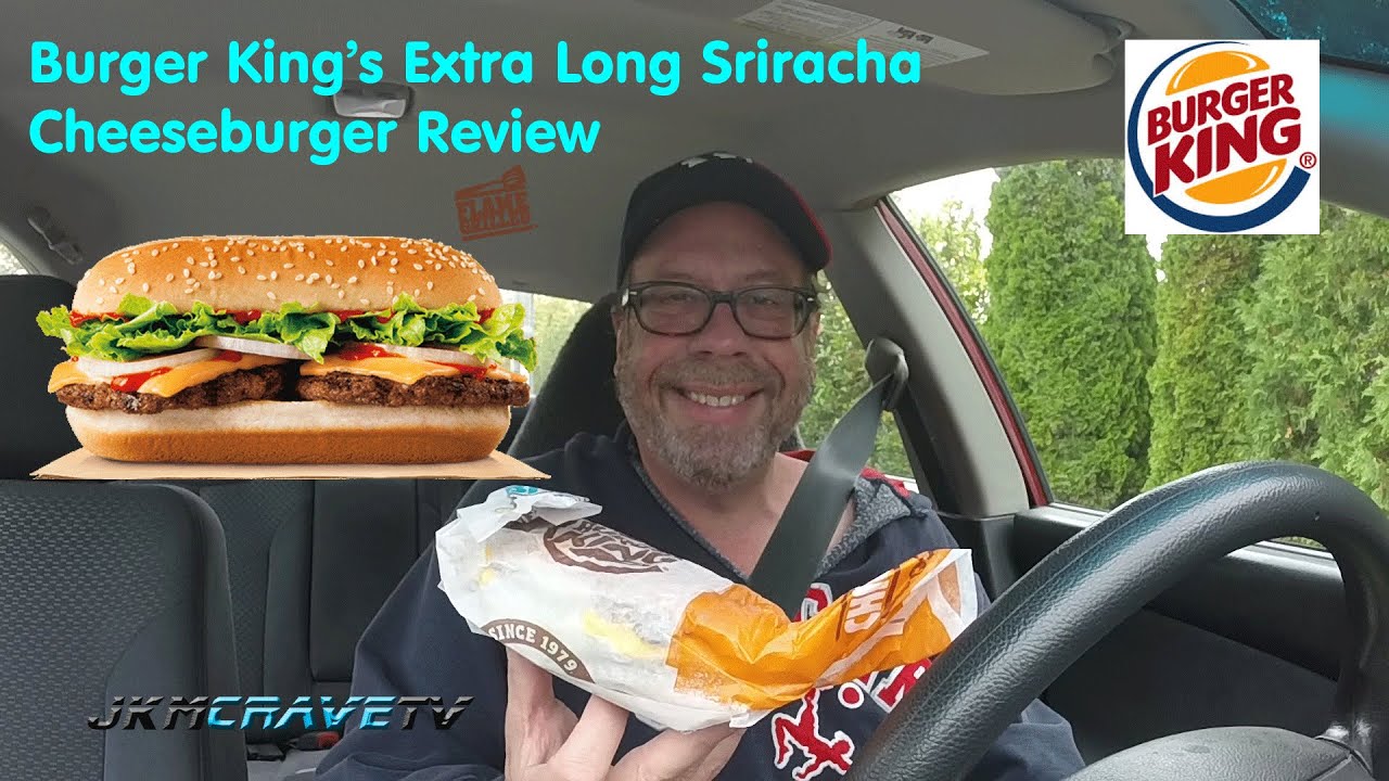 Burger King's EXTRA LONG SRIRACHA CHEESEBURGER Review #152 - YouTube