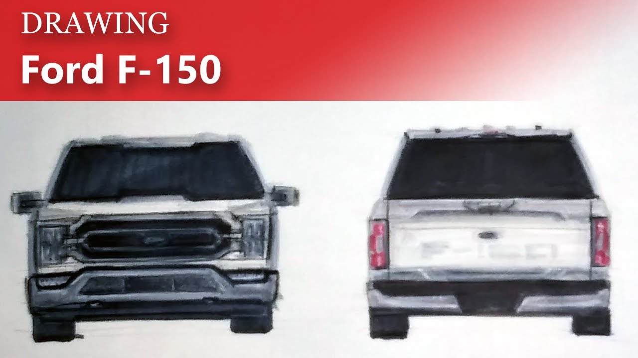 Ford F-150 | Drawing: Rear View - YouTube
