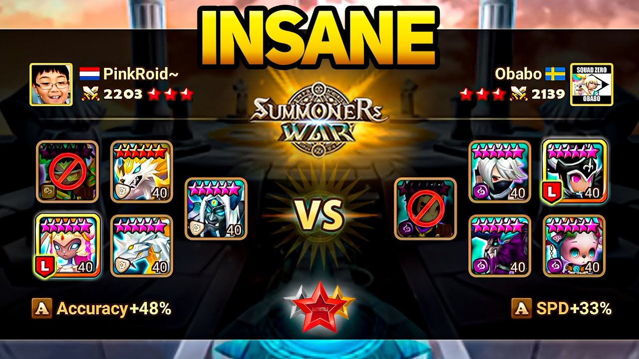 OBABO (Full Dark Team) vs PINKROID (Full Light Team) - Summoners War ...