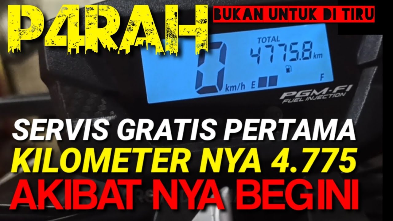 MOTOR BARU HONDA SERVIS GRATIS PERTAMA BERAPA KILOMETER? - YouTube