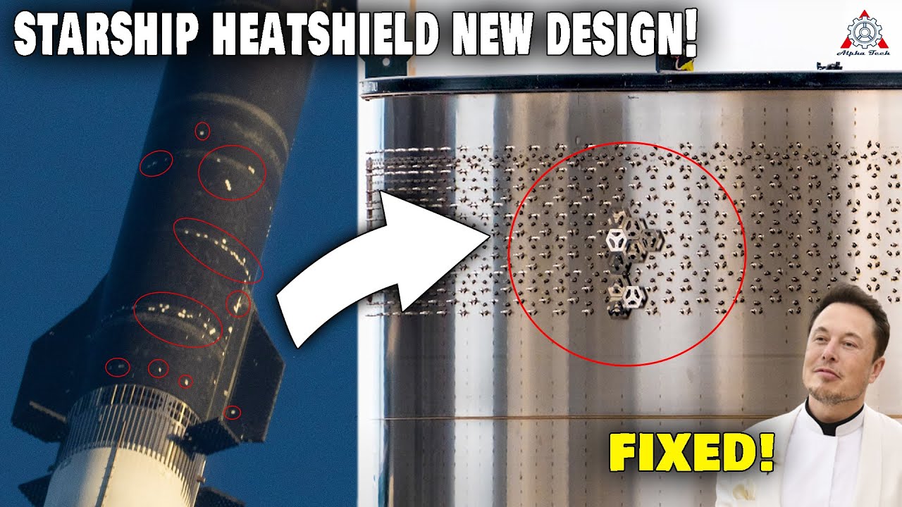 SpaceX's genius solution for FIXING Starship heatshield fall off for ...