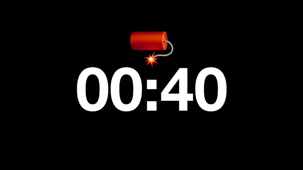 40 Saniye Zamanlayici 40 Second Countdown Timer - End Alarm - YouTube