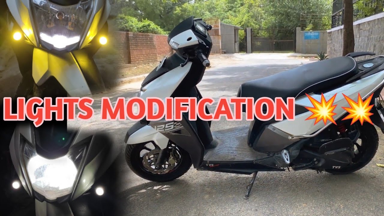 NTORQ LIGHT MODIFICATION 😍🥵|| ANDHA KAR DIYA ☠️|| FOG LIGHT #aman_vlogs ...