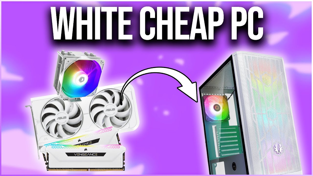 BEST All White Theme $600 Budget GAMING PC Build in 2023 - YouTube