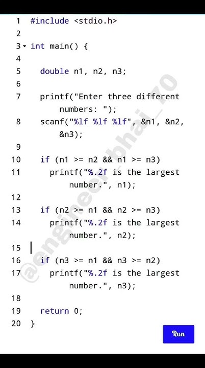 how to find the largest number in c programming.... please subscribe my channel 🙏 - YouTube