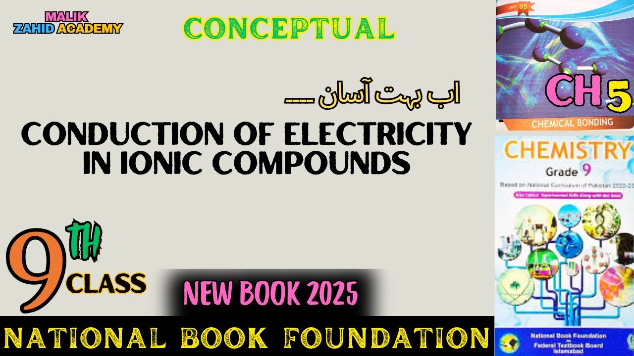 Conduction Of Electricity In Ionic Compounds Class 9 In Urdu 👍 Chemistry 9 👌 Unit 5 👍 NBF 👍 ...