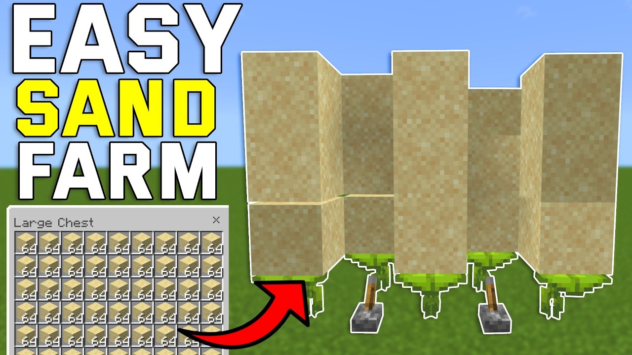 EASY Sand/Gravity Block Farm Minecraft 1.21+ (Bedrock,Mcpe,Ps4,Xbox ...