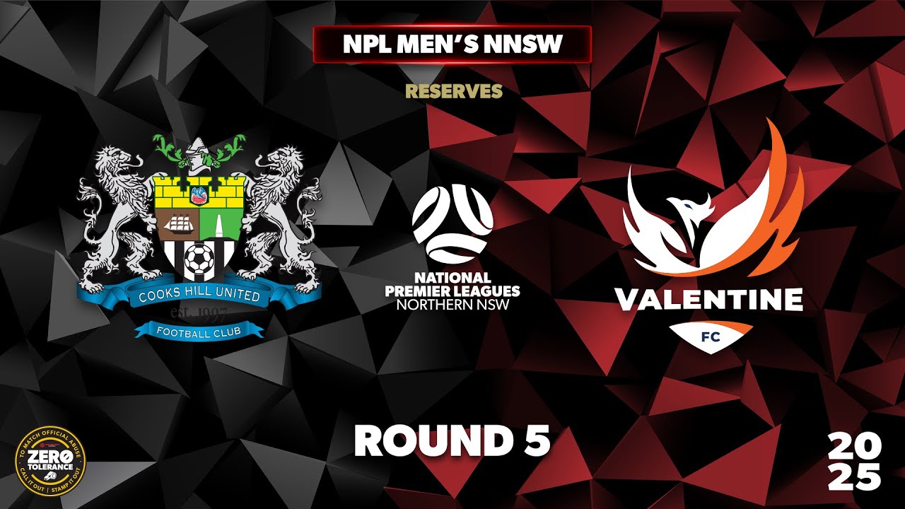 NPL Men's NNSW Round 5 Reserve Grade - Cooks Hill United v Valentine FC ...