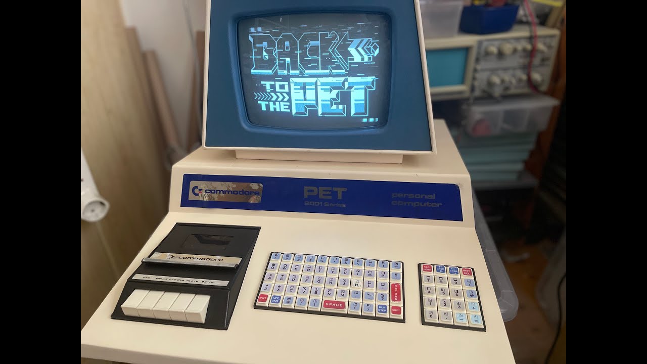 Commodore PET 2001-8 with 32k expansion playing back to the pet (again ...