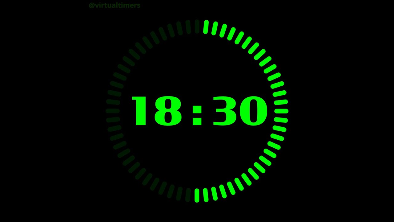 18 Minutes and 30 Seconds Countdown Timer with Alarm and Progress ...